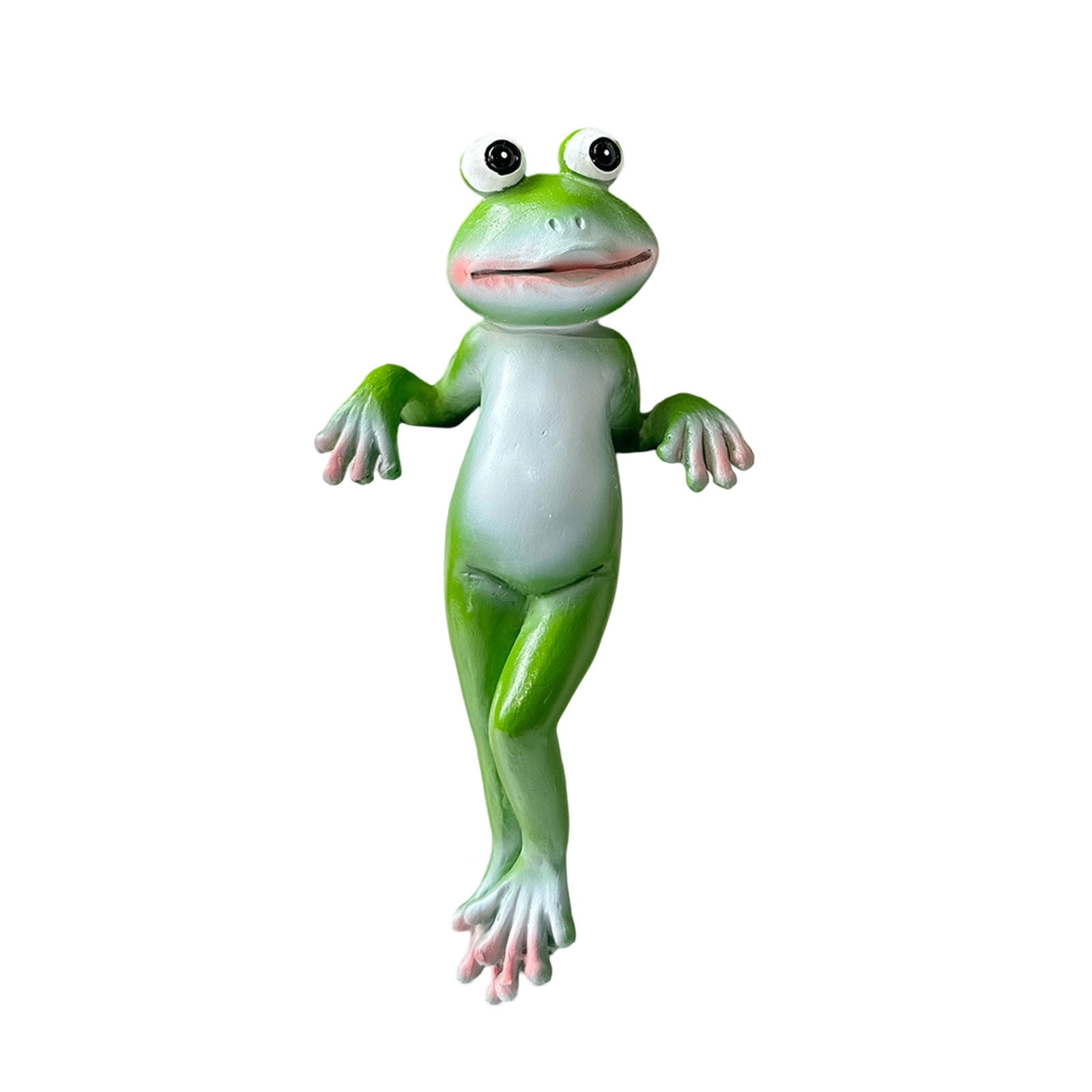 Cute Climbing Frog Figurines Flower Pot Hugger Resin Hanging Frog ...