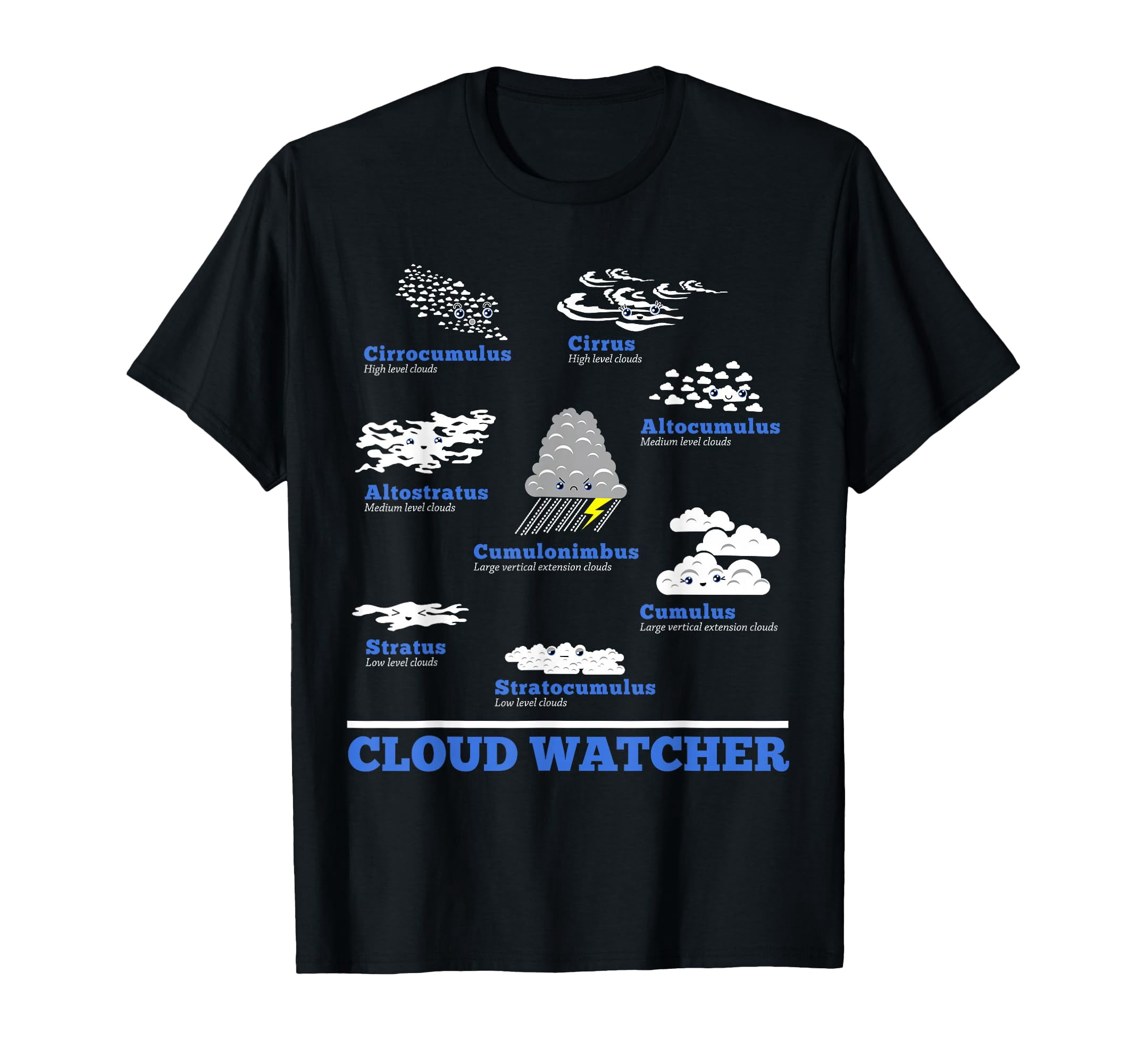 Cute Cloud Types Diagram T-Shirt | Comfort Colors | Perfect for Science ...