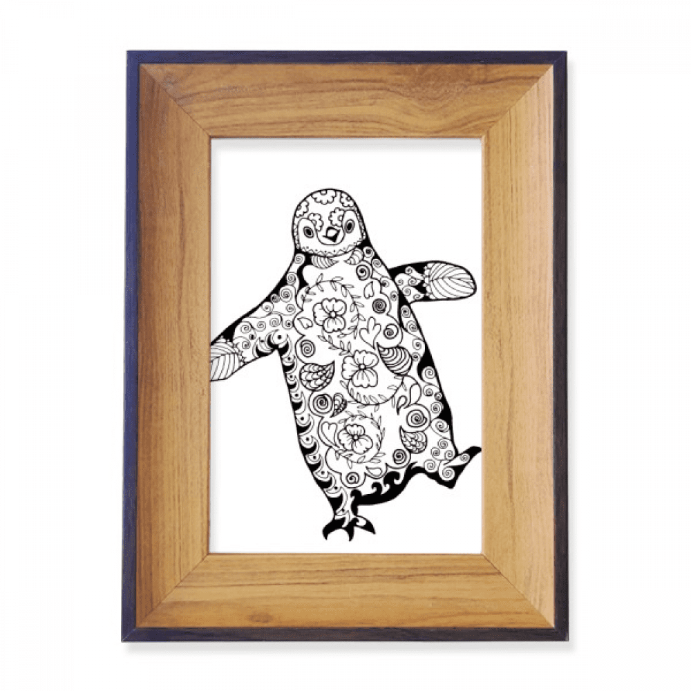 Cute Clumsy Penguin Animal Portrait Sketch Photo Frame Exhibition ...