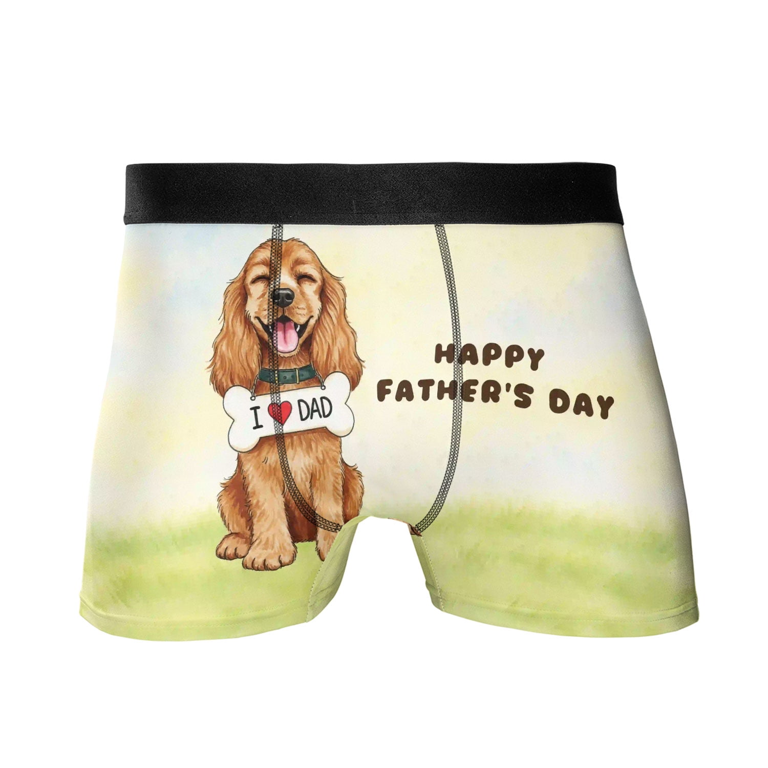 Cute Cocker Spaniel Loves Dad Happy Father's Day All Over Print Boxer ...