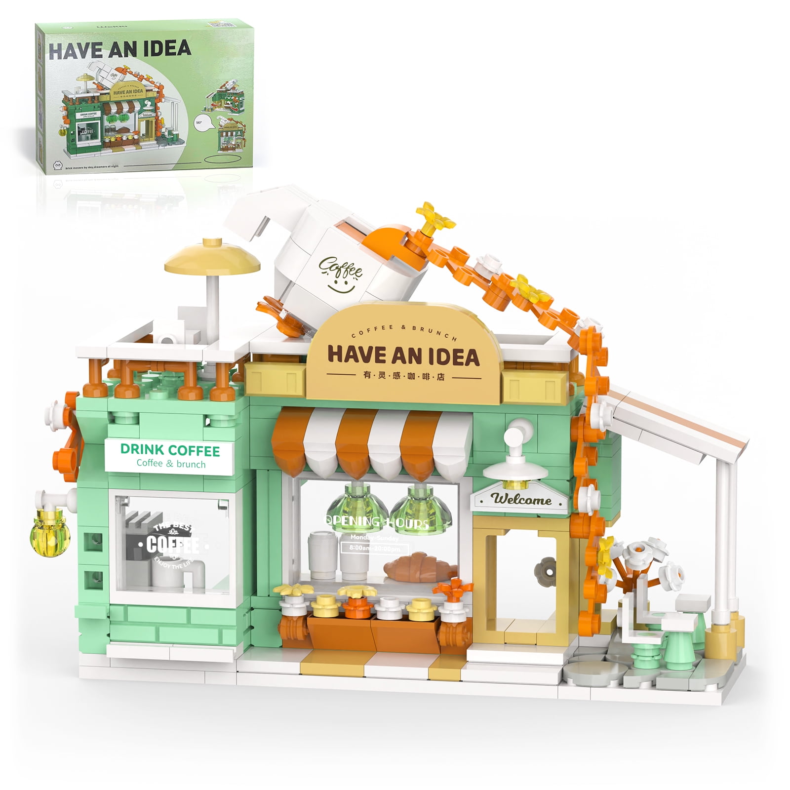 Cute Coffee Shop Building Set, City Cafe House Building Kit for Girls 6 ...
