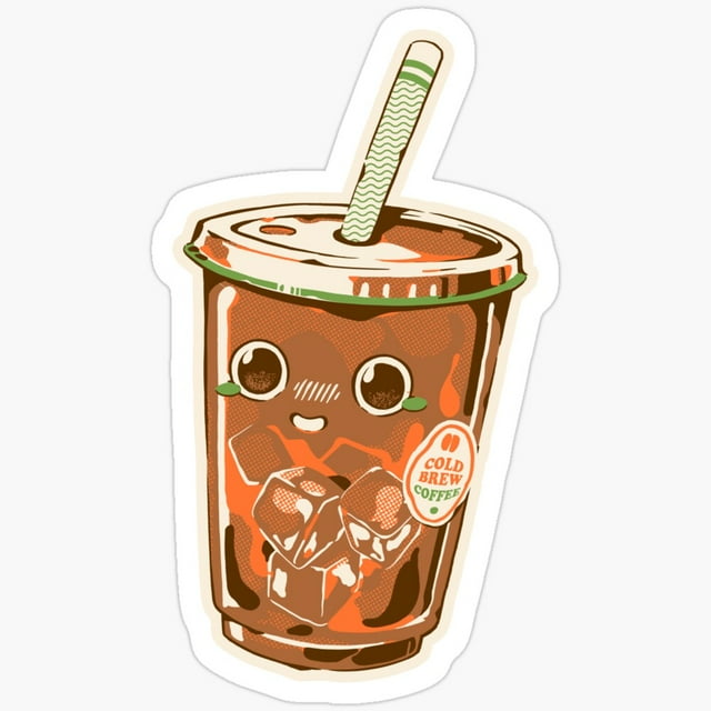 Cute Cold Brew Coffee Sticker Phone Decal Water Bottle Stickers Car ...