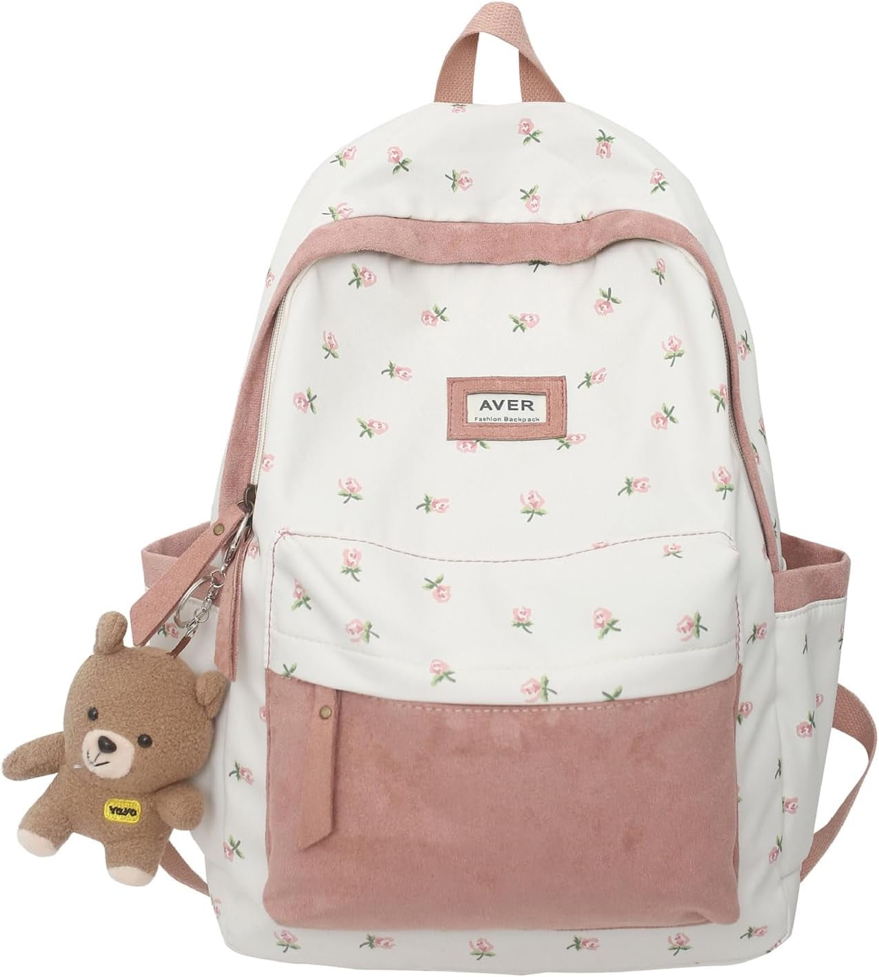 Cute College Style Bag Floral Print Kawaii Backpack Cottagecore ...