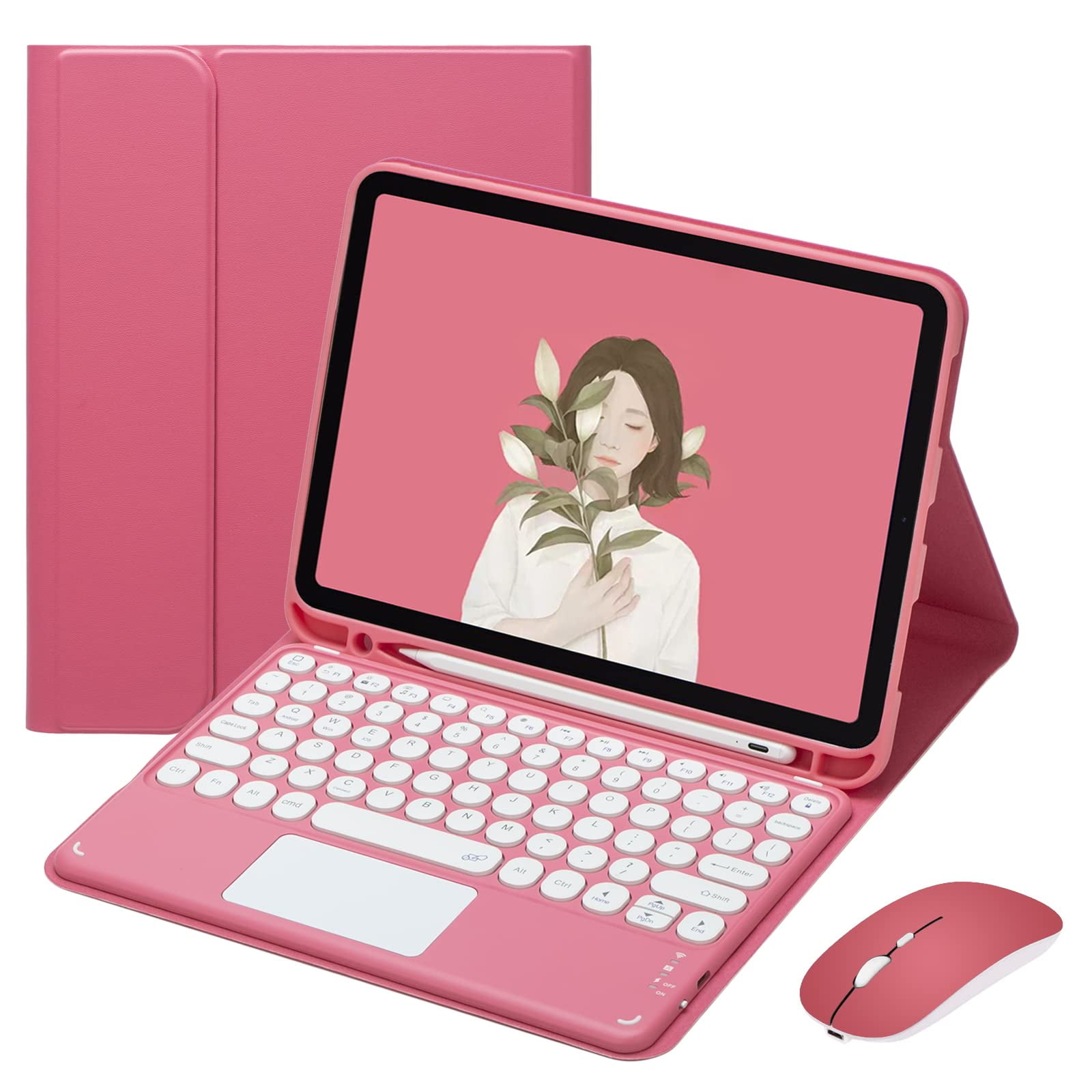 Cute Color Keyboard with Trackpad Detachable Touch Keyboard iPad 10 10. ...
