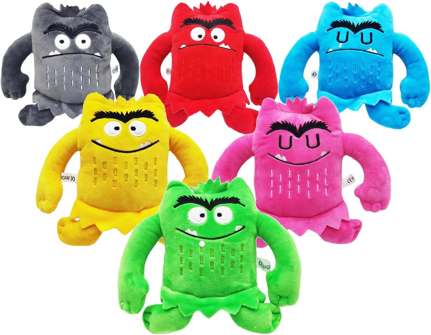 Cute Color Monster Plush Toys, My Emotional Little Monster Cartoon Doll ...
