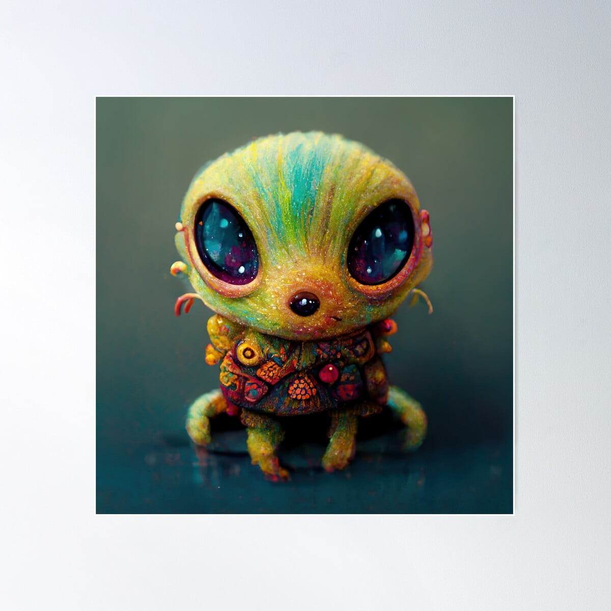 Cute Colorful Alien #1 Poster Wall Art, Modern Wall Decor For Living ...