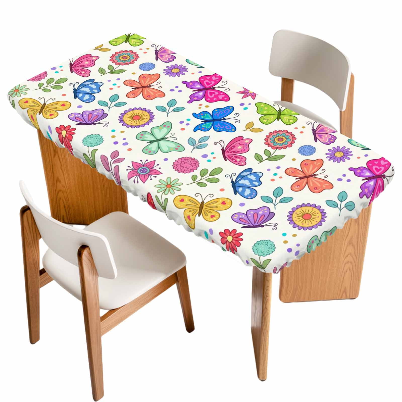 Cute Colorful Butterflies Table Cloths for 5 Foot Rectangle Tables ...