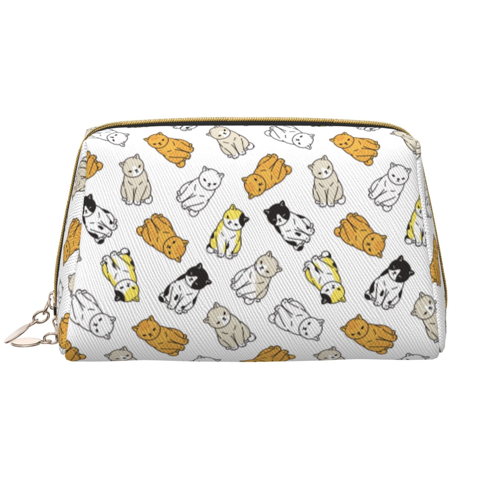 Cute Colorful Cartoon Cat Makeup Bag, Large Capacity Cosmetic Bag ...