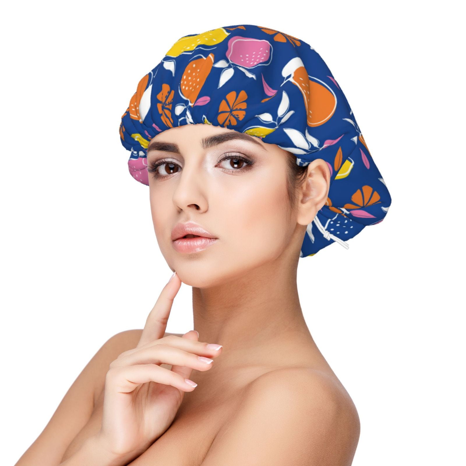 Cute Colorful Lemon Silk Bonnet for Sleeping Women Men, Adjustable ...