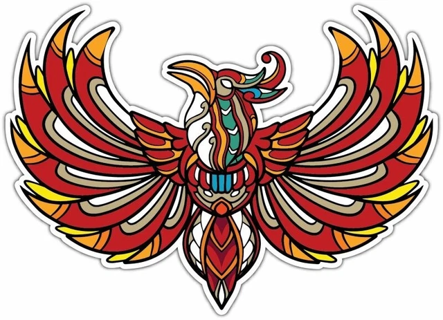 Cute Colorful Phoenix Zentangle Mandala Car Window Stickerphone Decal ...