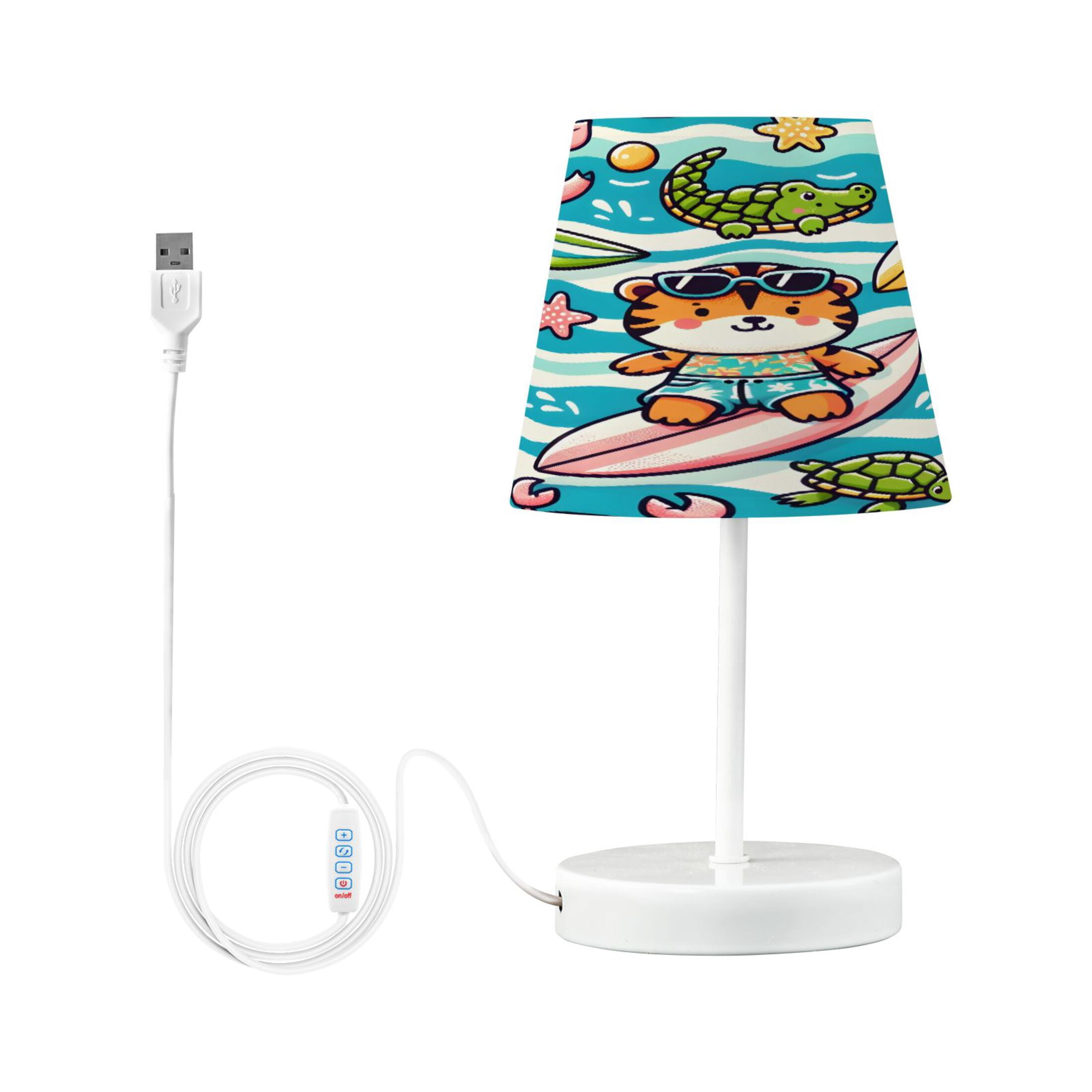 Cute Colorful Pig Crocodile Tiger Desk Lamp LED Table Nightstand Lamps ...