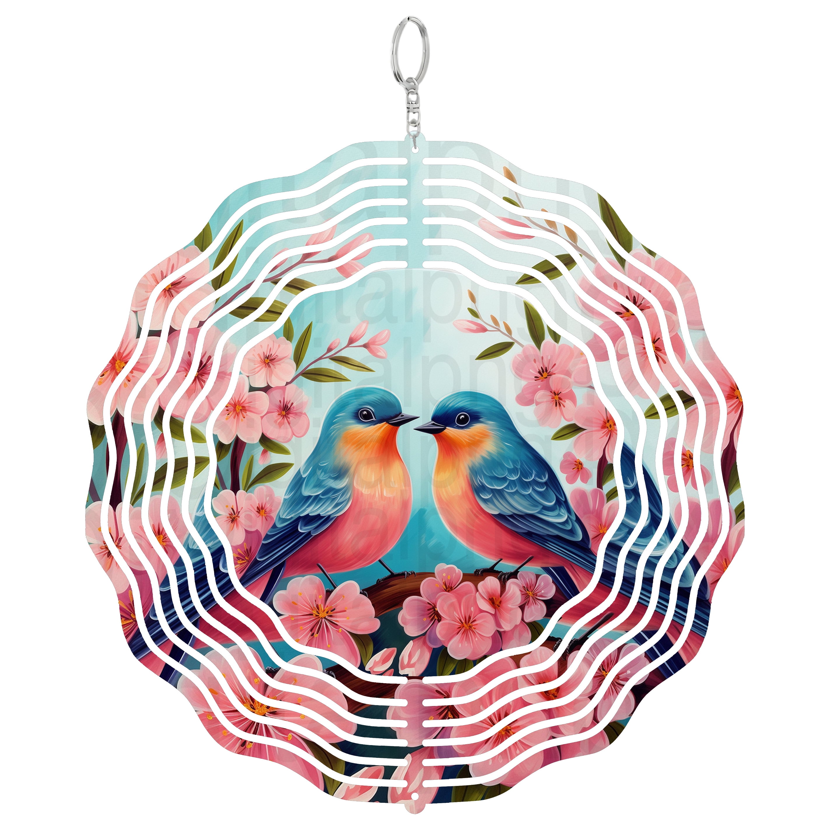 Cute Colorful Spring Birds 3D Wind Spinner Kinetic Hanging Garden Decor ...