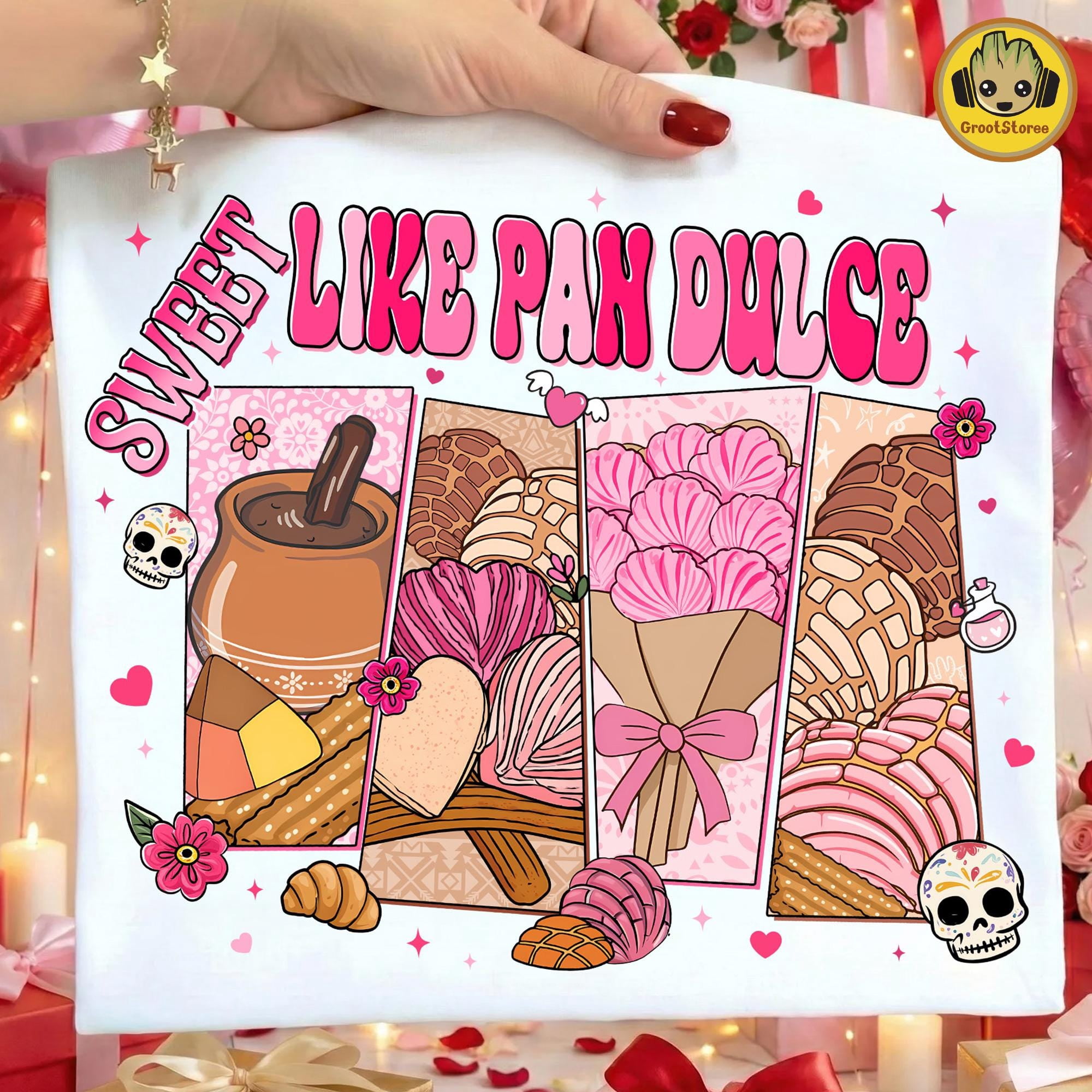 Cute Concha Design T-Shirt for Mexican Bread Lovers - Adorable Sweet ...