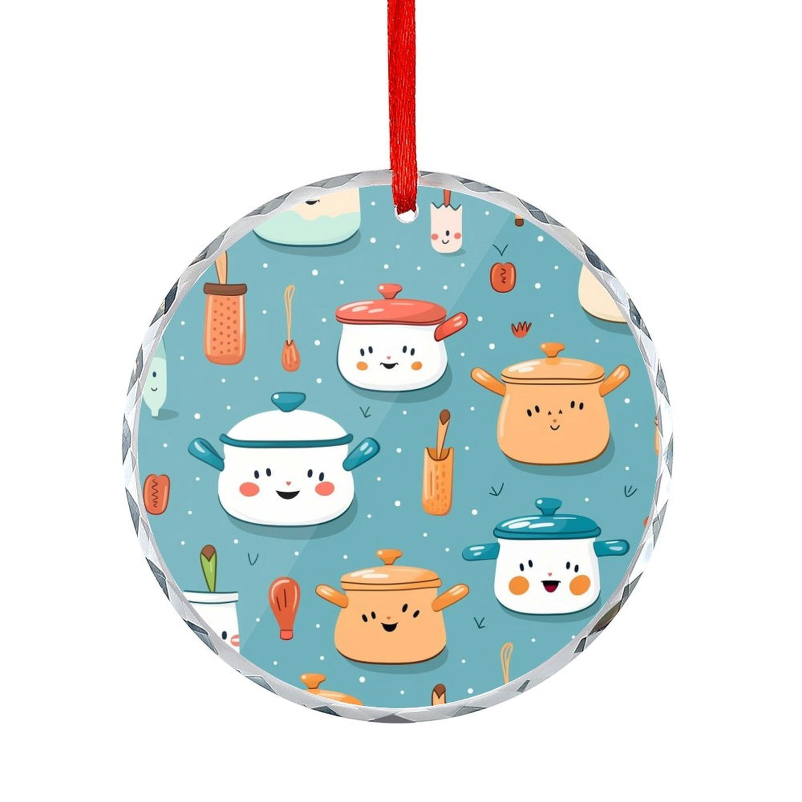 Cute Cooking Pot And Kitchen Utensils Christmas Ornament Kitchen Chef ...