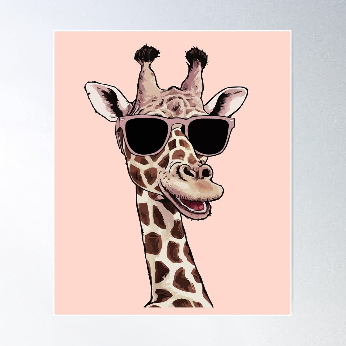 Cute Cool Giraffe Wearing Sunglasses African Animal Giraffe Lover ...