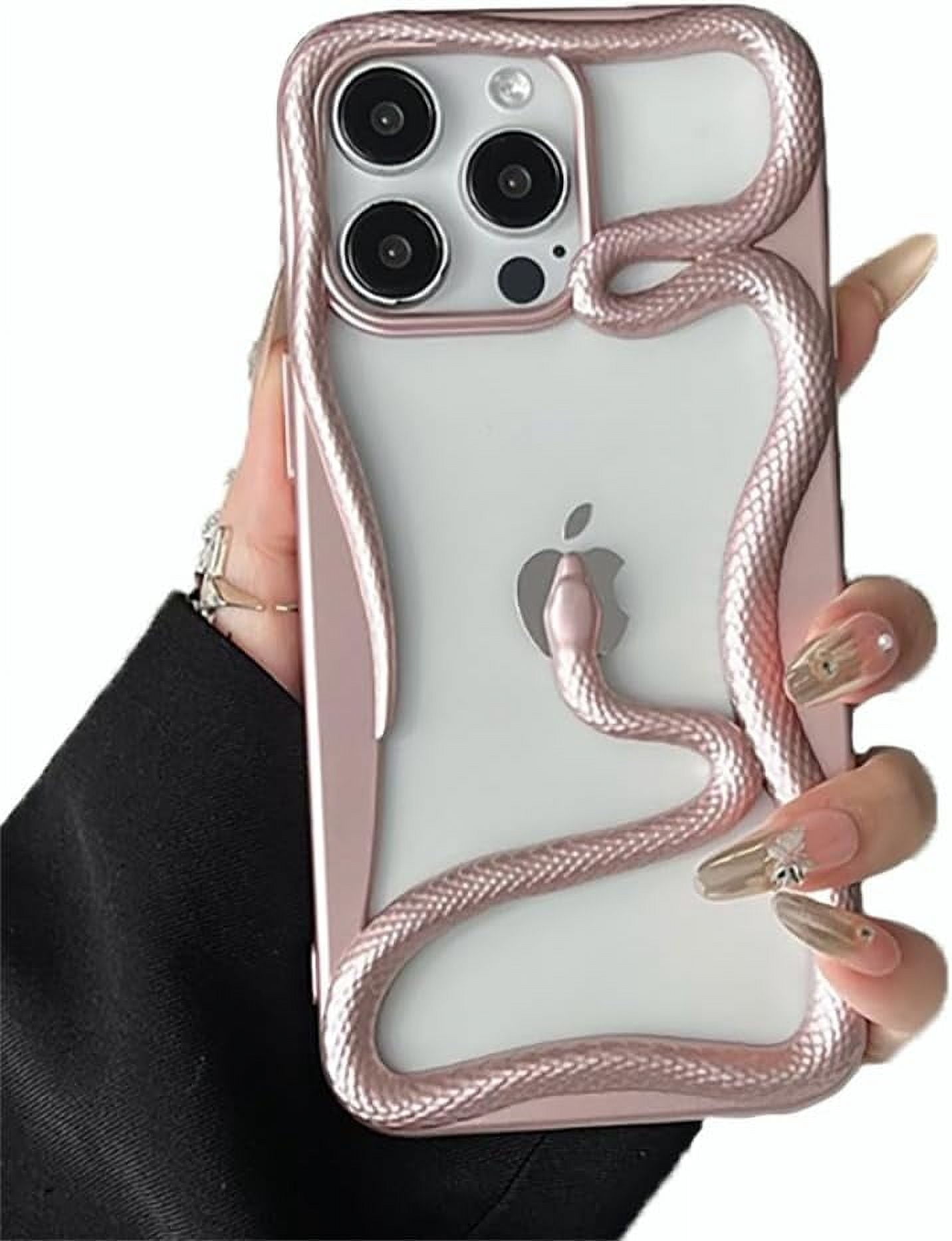 Cute Cool Hollow Solid Color 3D Snake Heat Dissipation Soft Phone Case ...
