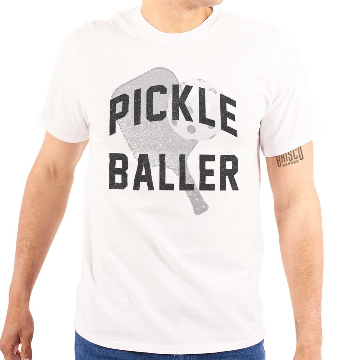 Cute Cool Pickle Baller Sports Fan Men's Graphic T Shirt Tees Brisco ...