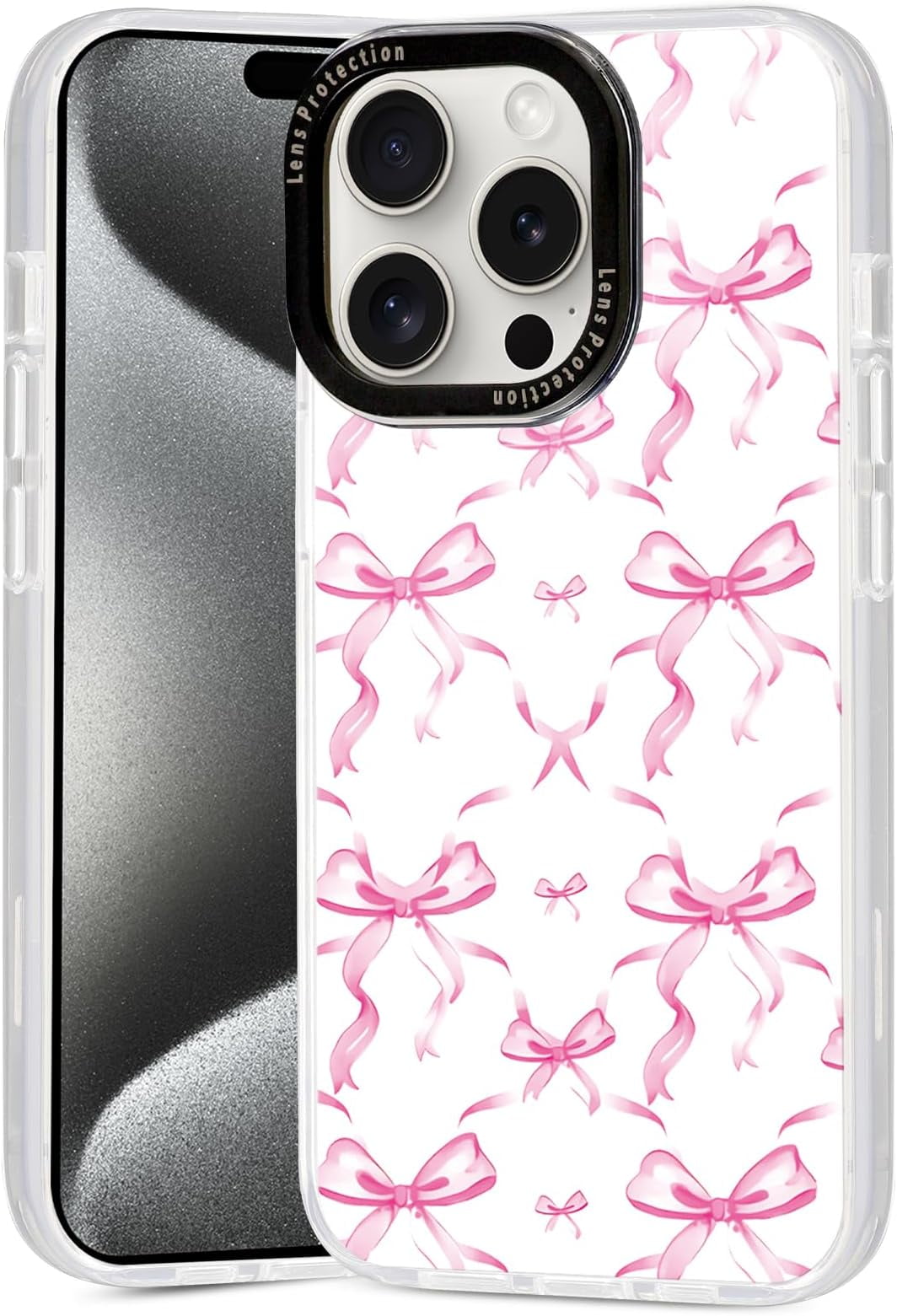 Cute Coquette Bow Clear Case for iPhone 15 Pro 6.1'', Bow Bowknot ...