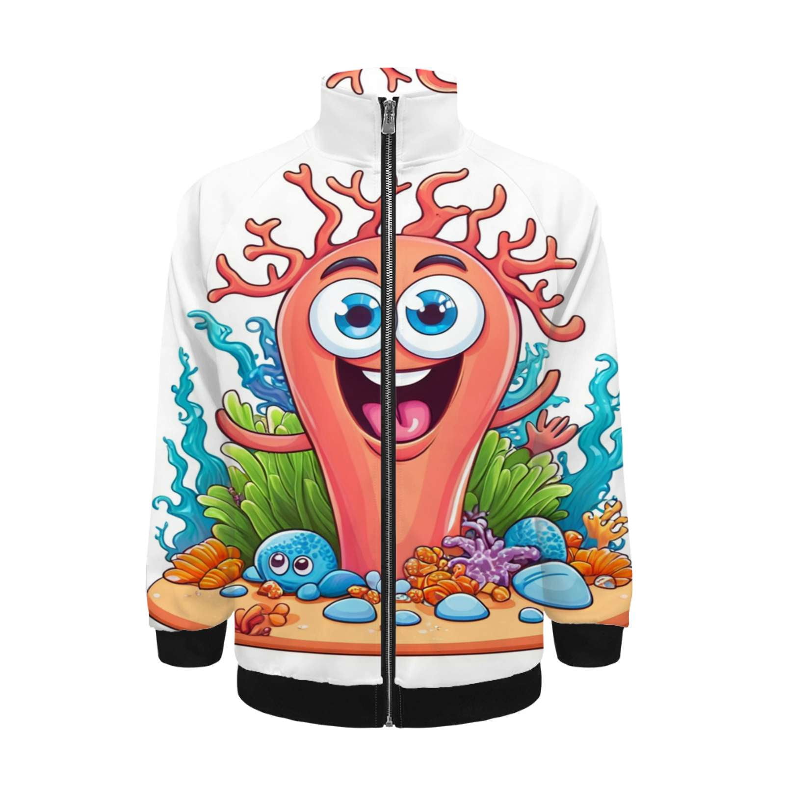 Cute Coral Reef Scene Jacket Men's Street Cool Long Sleeves Coat ...