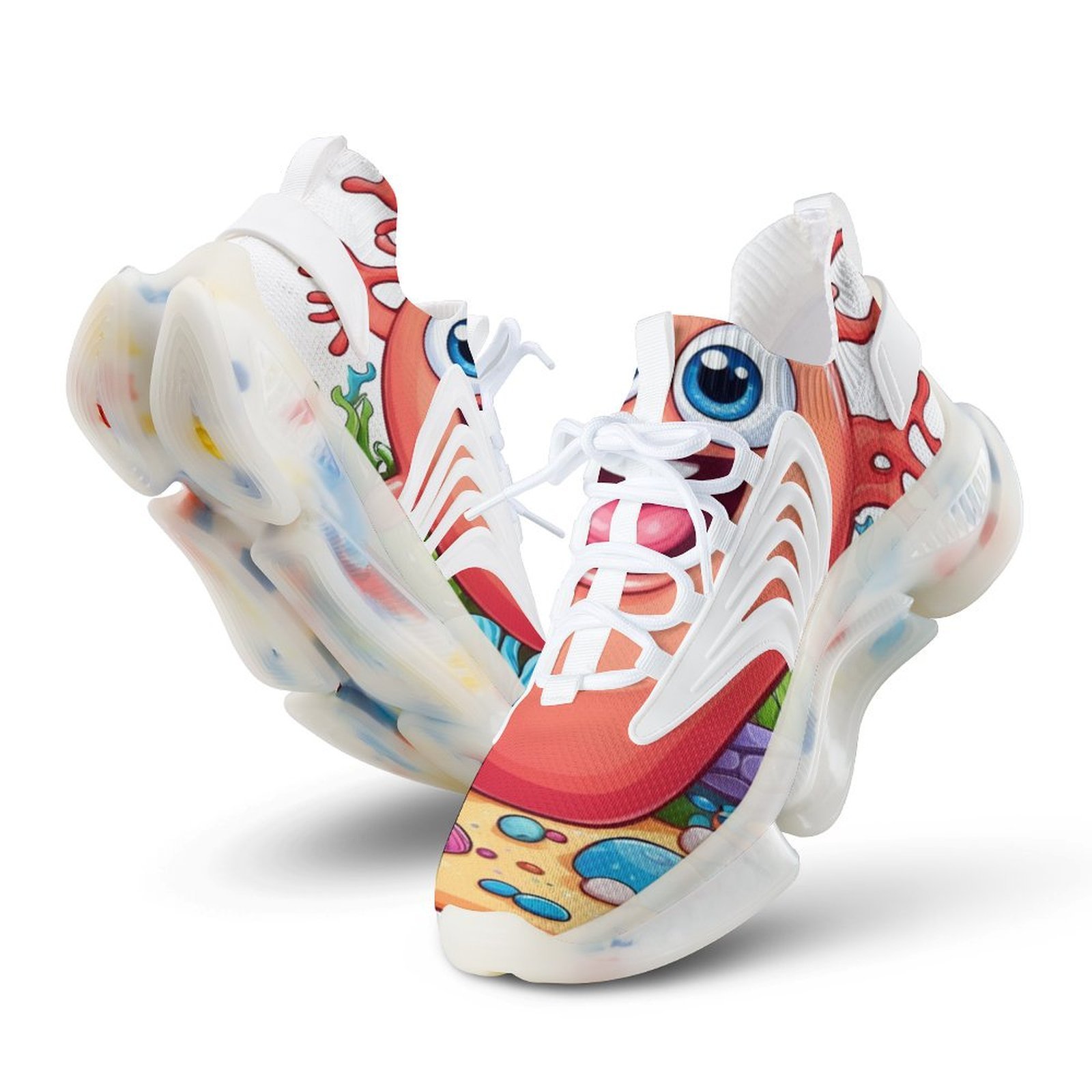Cute Coral Reef Scene Walking Shoes for Men Woman Lightweight Tennis ...