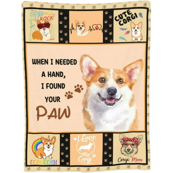 Cute Corgi Blanket for s Cartoon Corgi Dog Pattern, Birthday Corgi ...