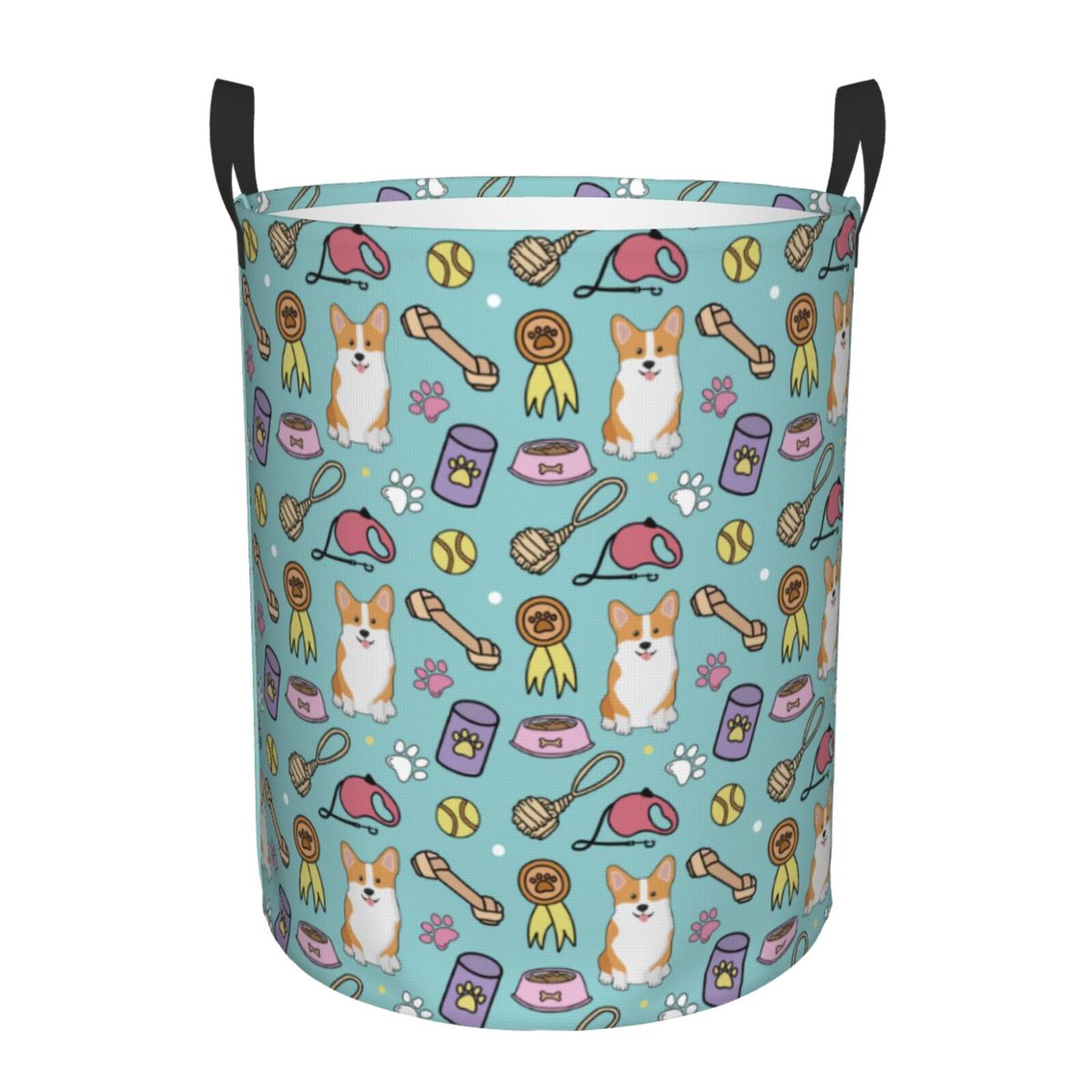 Cute Corgi Dog Bowl Props Laundry Basket, Laundry Hamper Waterproof ...