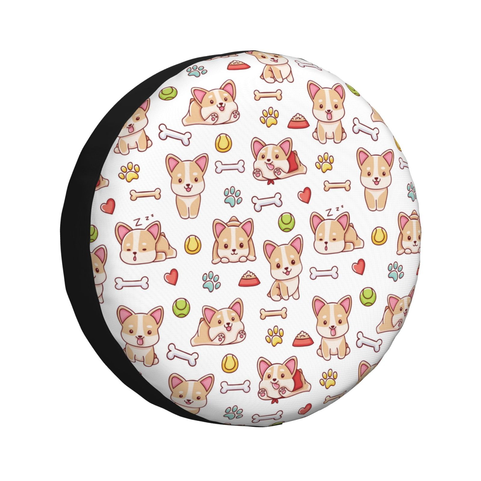 Cute Corgi Dog Funny Softball Spare Tire Cover for Trailer Camper RV ...