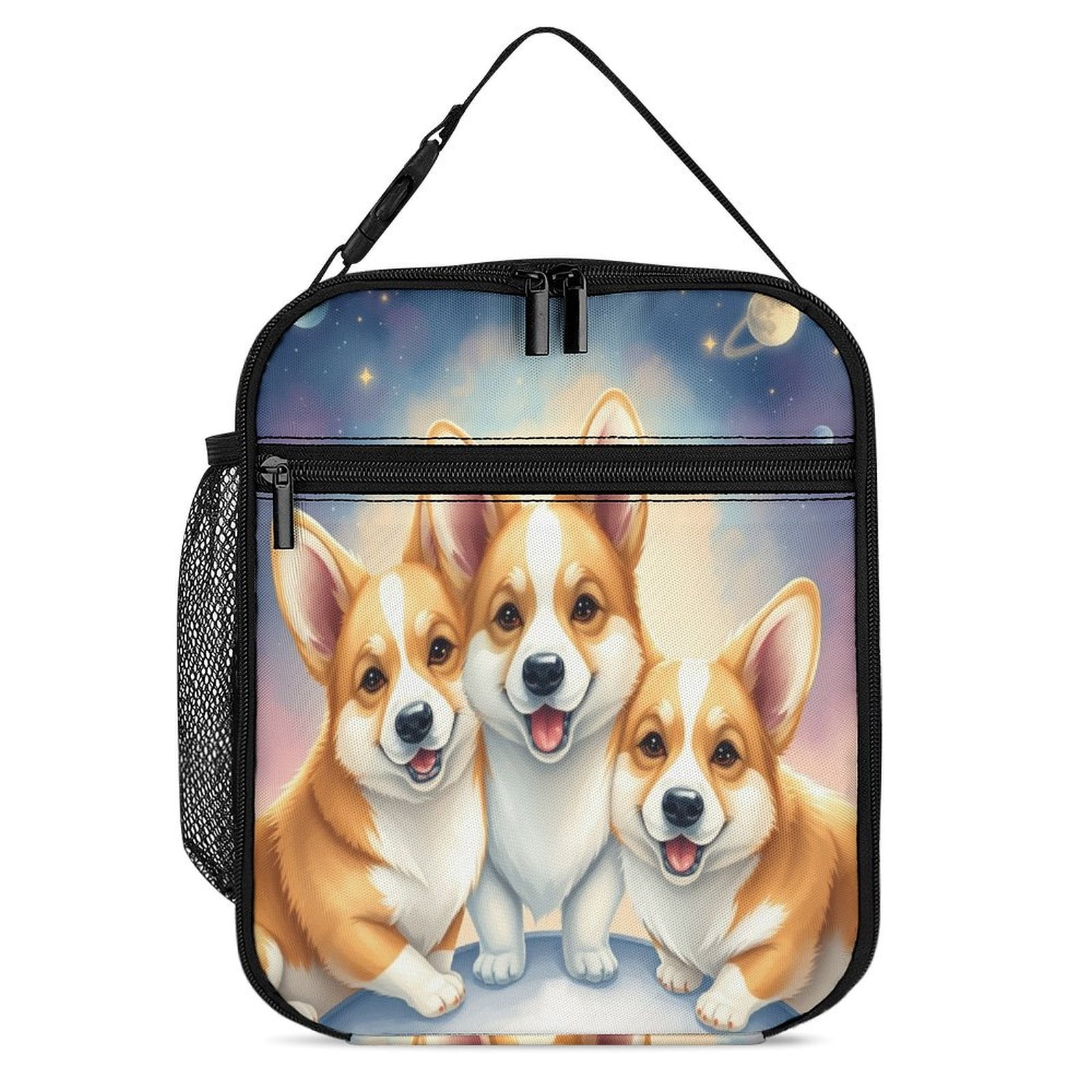 Cute Corgi Lunch Bag Insulated Meal Bag Reusable Lunch Box Bag Food ...