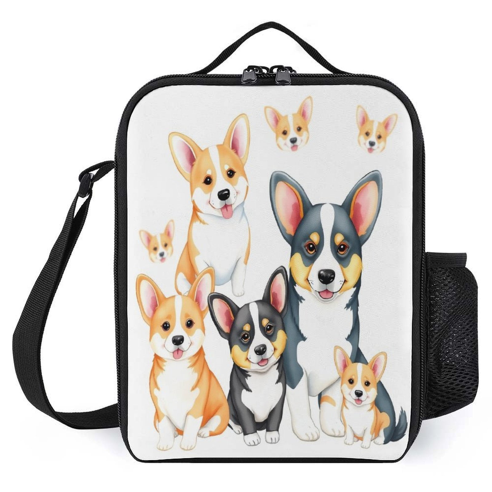 Cute Corgi Lunch Bags Cooler Bag Reusable Lunch Container Large Tote ...