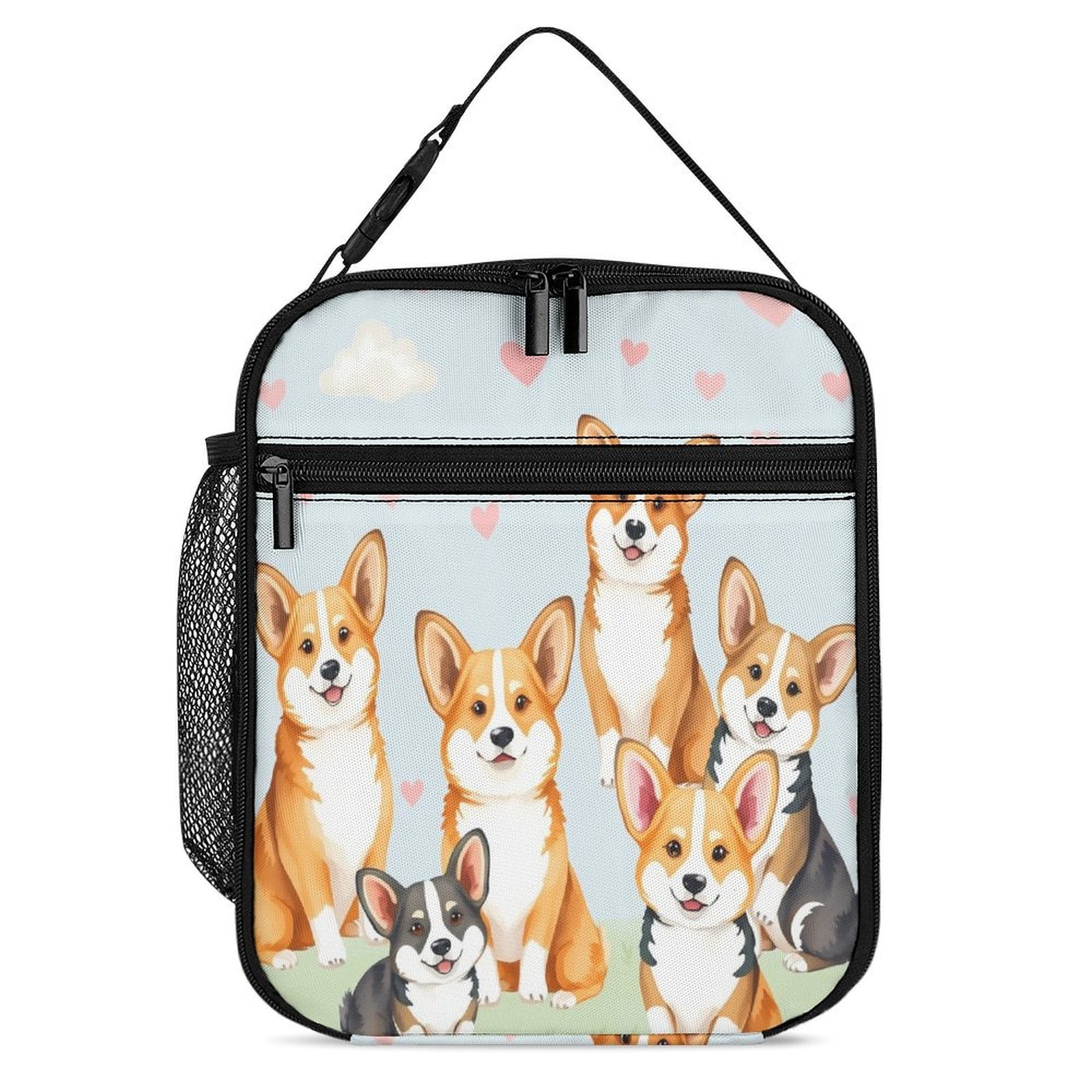 Cute Corgi Lunch Box Food Bag for Work Office Outdoor Picnic Meal Prep ...