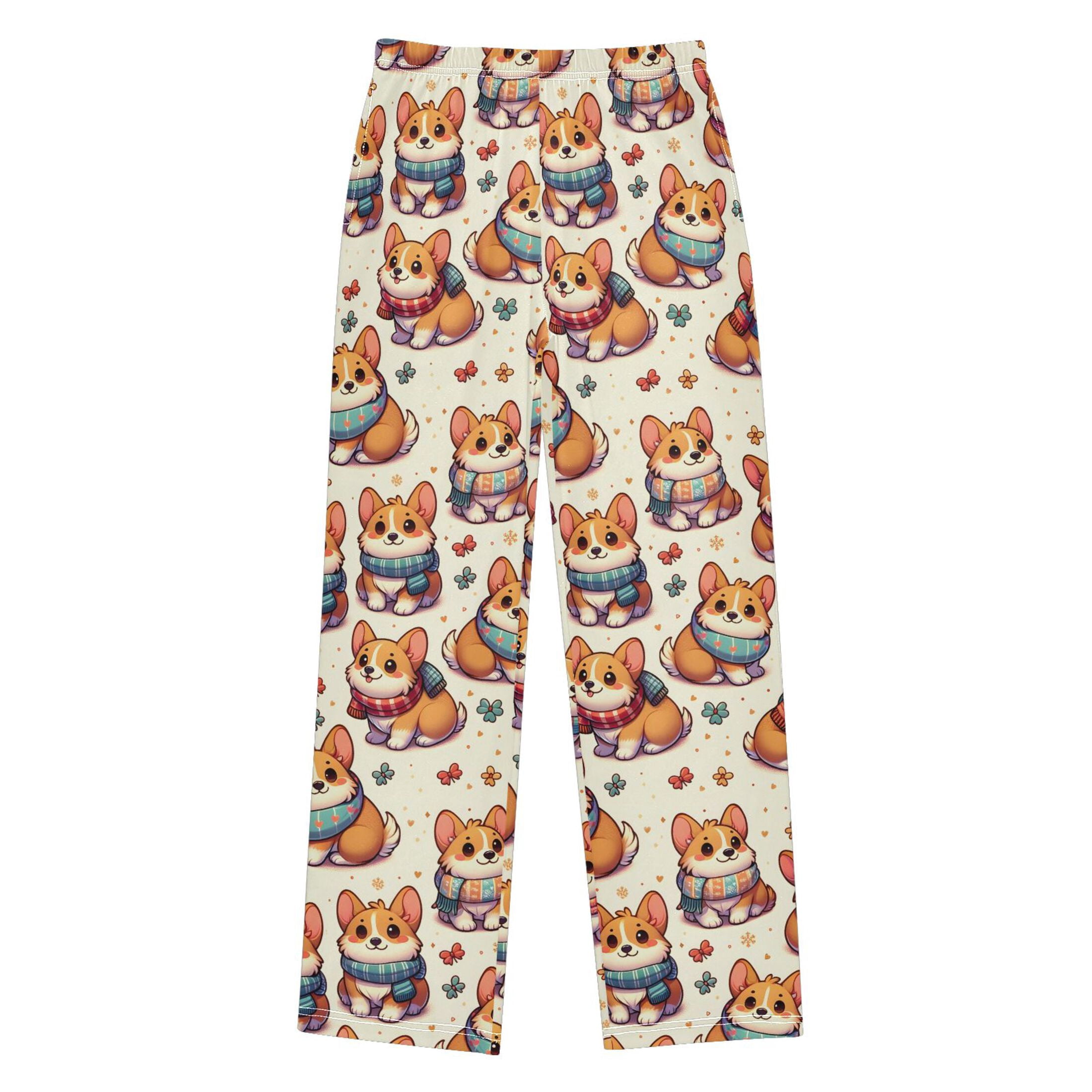 Cute Corgi Wearing Small Scarves Pajama Pants Soft and Lightweight ...