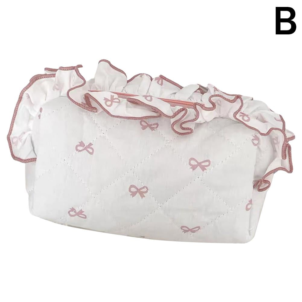 Cute Cosmetic Bag, Quilted Bow Makeup Bag Set, Travel Organizer Bag ...