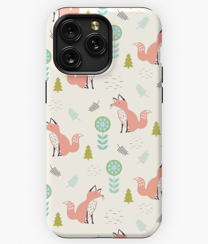 Cute CottageCore Nature Fox Pattern G7673 Phone Case for iPhone17 16 15 ...