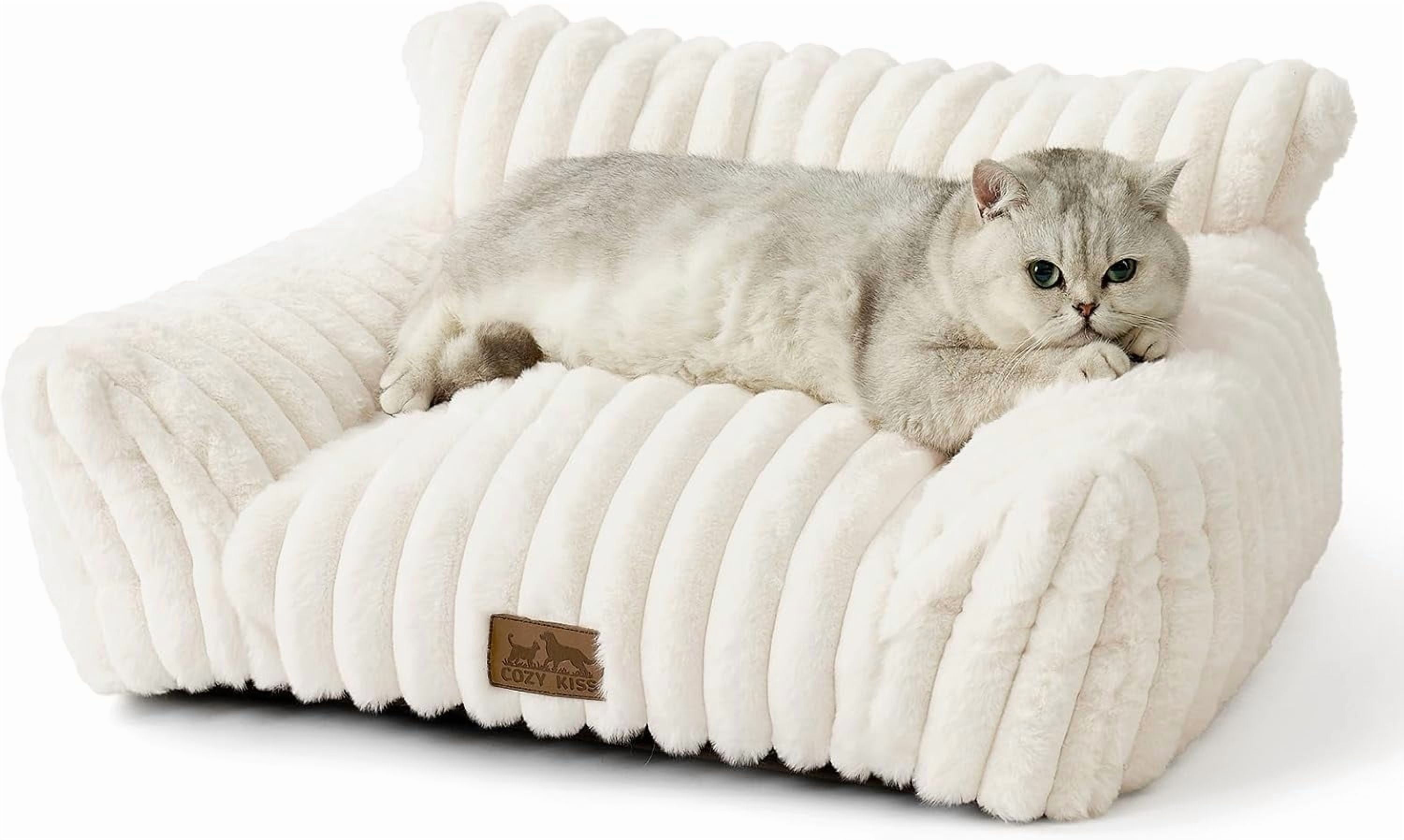 Cute Couch, Fluffy Sofa Bed for Cats and Small Dogs, Faux Cats beds for ...