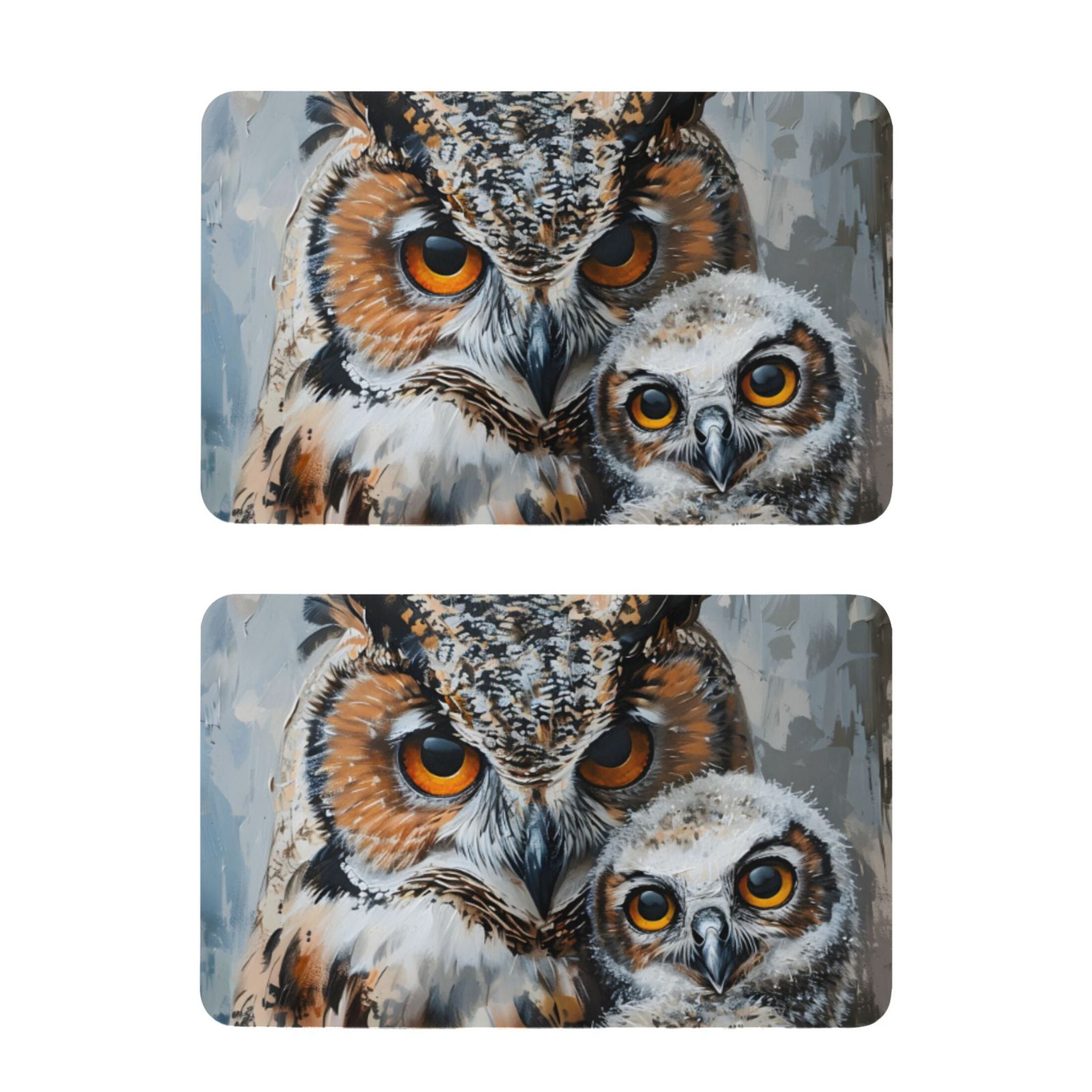 Cute Couple Owl Refrigerator Magnet Stickers Square Fridge Magnetic for ...