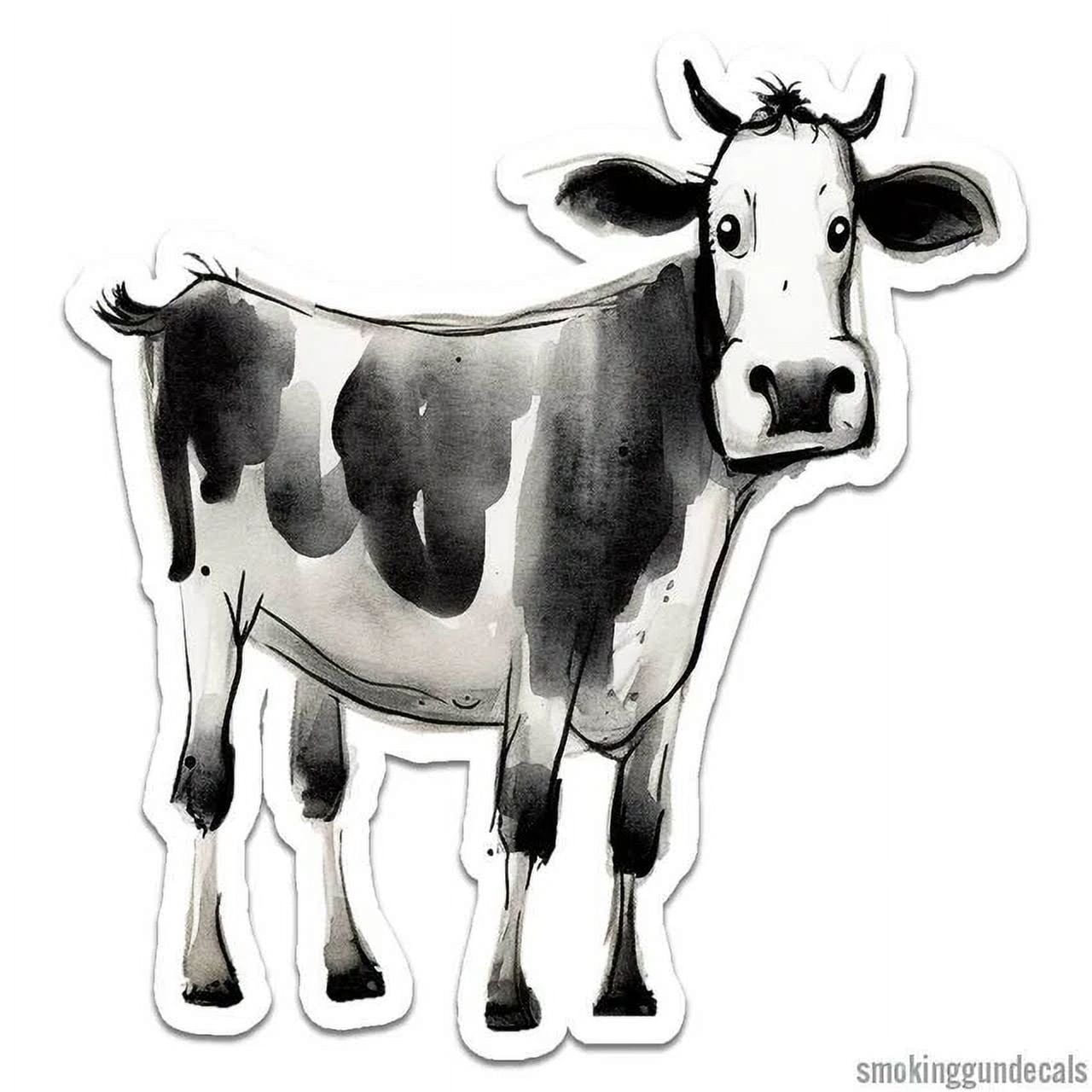 Cute Cow Calf Sticker Indoor Outdoor Phone Decal Water Bottle Stickers ...