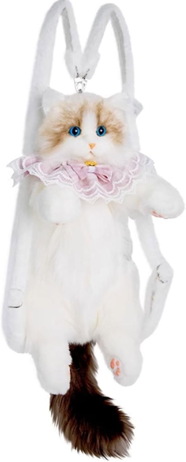 Cute Cow Cat Backpack Plush Bag,Stuffed Animals Backpack - Cute Cat ...