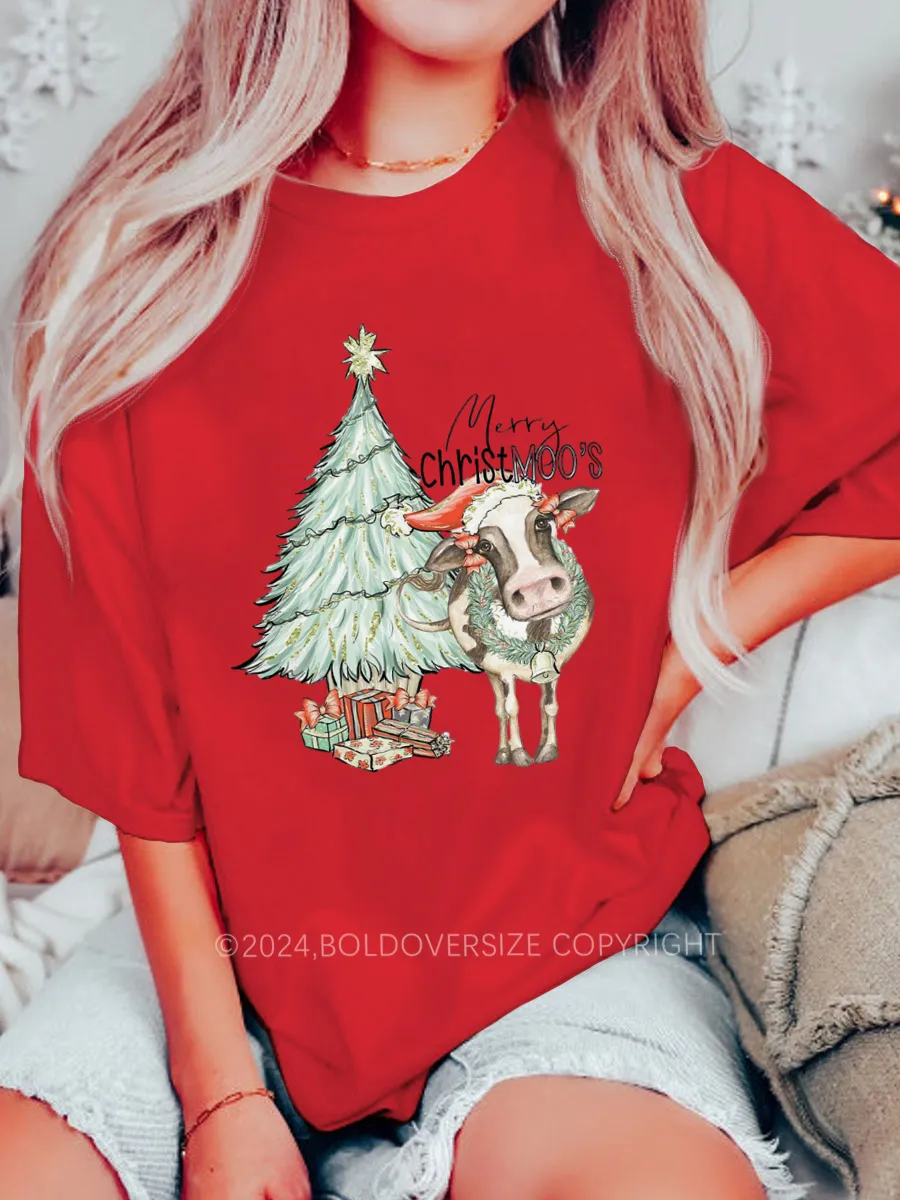 Cute Cow Christmas Tee - Walmart.com