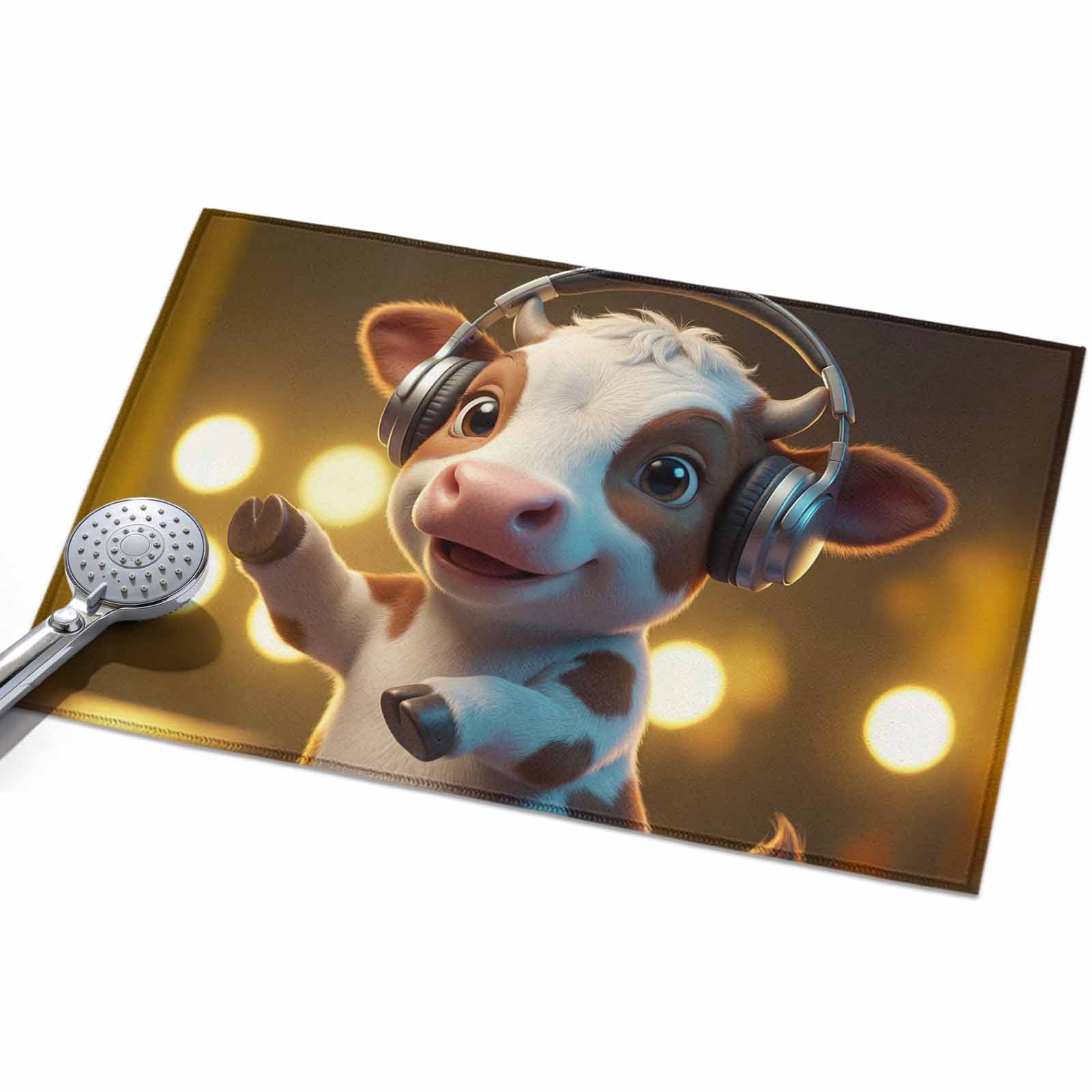 Cute Cow Entryway Rug 2x3ft Washable Non Slip Bathroom Rug Low Pile ...