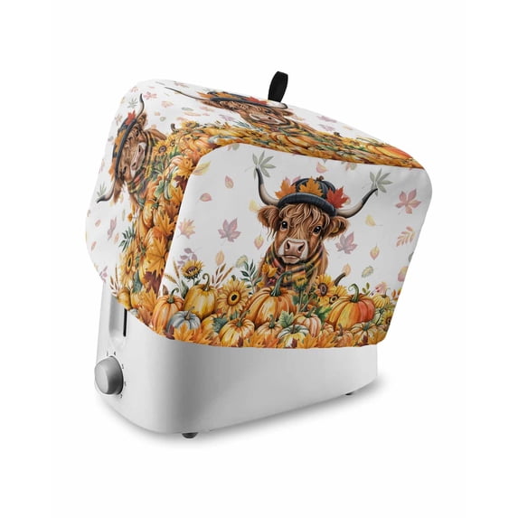 Cute Cow Fall Toaster Cover 4 Slice, Large Kitchen Appliance Covers ...