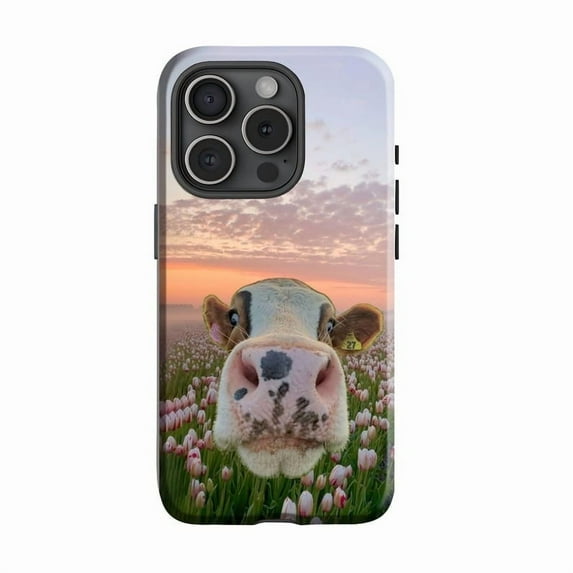 Cute Cow Farm Pasture Country Flower Art Phone Case for iPhone 11 12 13 ...
