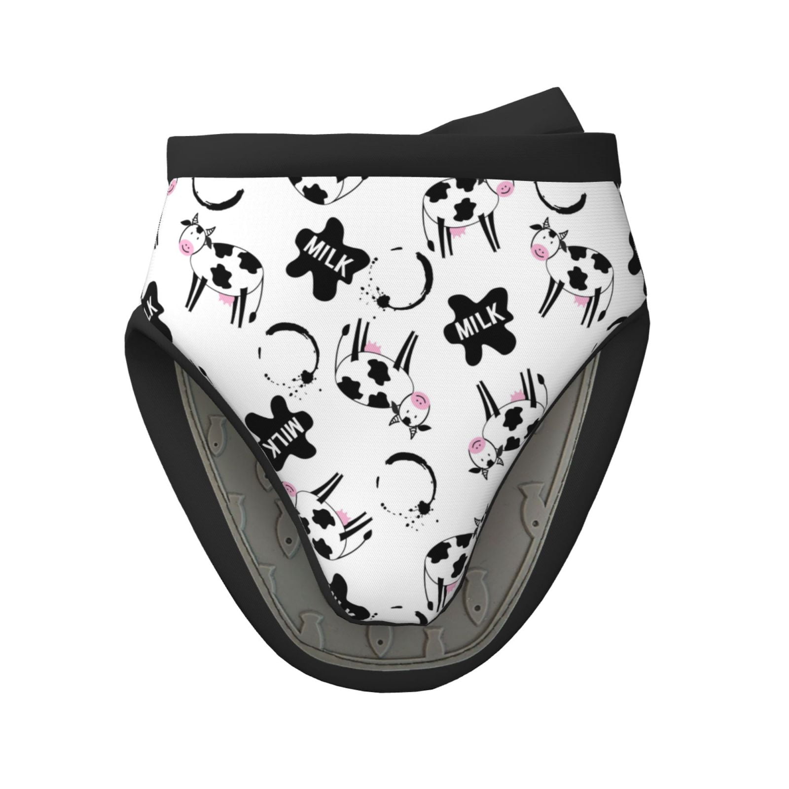 Cute Cow and Milk Stains Oven Mitts Heat Resistant, Soft Lining ...