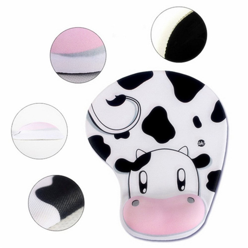 Cute Cow - Pad Mat with Gel Wrist Support for PCMacbook Laptop ...