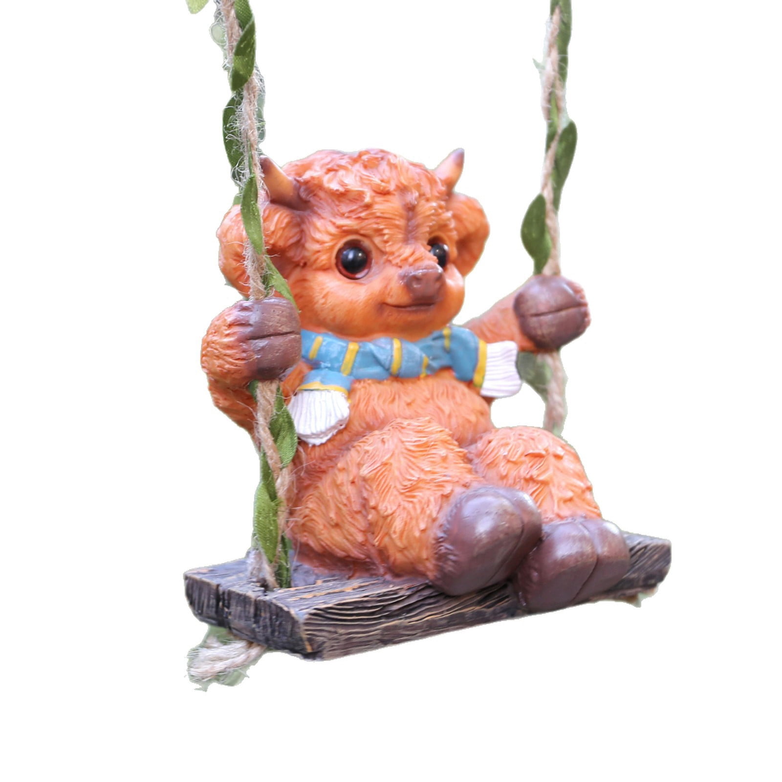 Cute Cow Resin Garden Pendant Outdoor Balcony Decor - Weatherproof, Eye ...