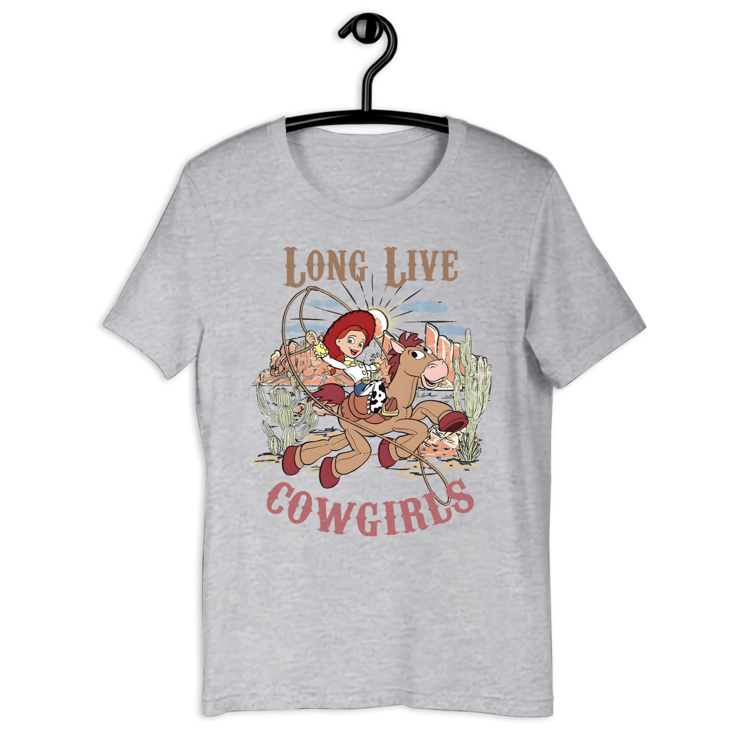 Cute Cowgirl and Horse Retro Graphic Shirt, Animated Western Adventure ...