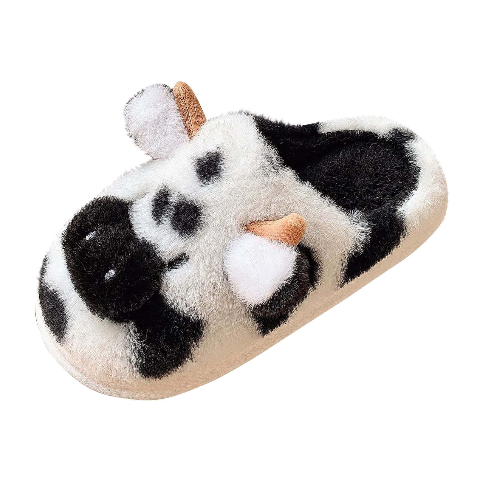Cute Cozy Fuzzy Animal Slippers For Women, Winter Warm Plush Comfy ...