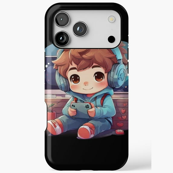Cute Cozy Gamer Boy Cartoon Character Phone Case for iPhone 11 through ...