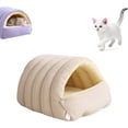 Cute Cozy Safe Hideaway Cat Bed, Removable and Washable Winter Closed ...