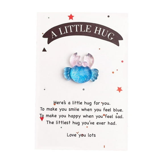 Cute Crab Pocket Blessing Card, Sea-style Animals Series, Sparkling ...