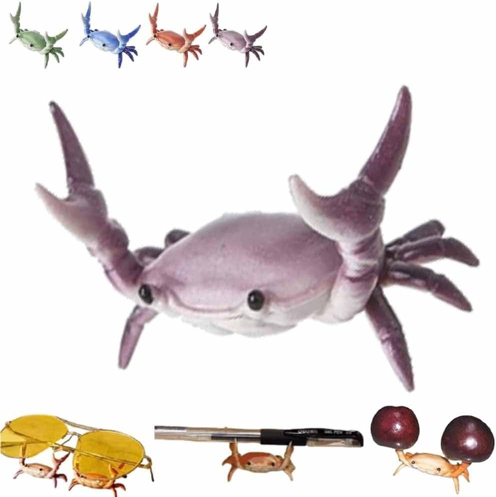 Cute Crab-Shaped Pen Holder,Resin Realistic Crab Desk Organizer for Pen ...